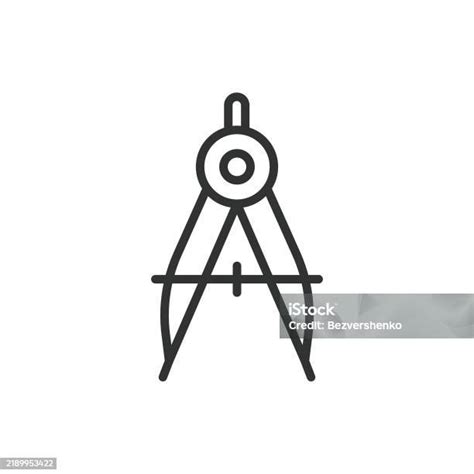 Compass Drawing Tool Icon In Line Design Compass Drawing Tool Navigation Sketch Design Ruler On
