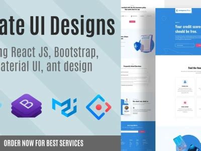 React Web Apps UI Using Material UI And Bootstrap Upwork