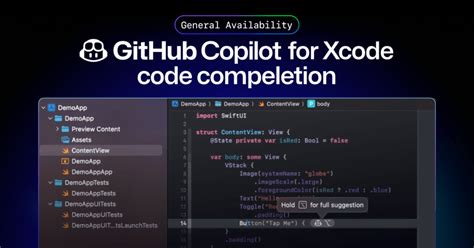 code completion in github copilot for xcode is now generally available