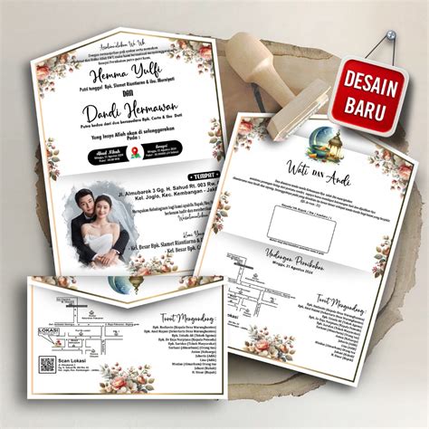 Jual Undangan Pernikahan Sunatan Ngunduh Mantu Model Lipat 3 Shopee