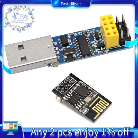 Usb To Esp8266 Breakout Ch340c Esp 01 Esp 01s Prog Wifi Programmer
