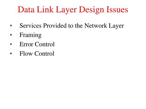 PPT The Data Link Layer PowerPoint Presentation Free Download ID