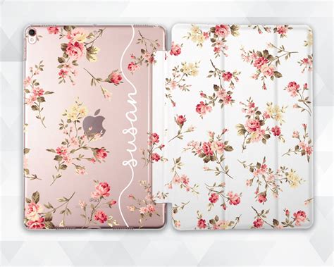 Name Ipad Case Girl Cute Ipad Personalized Flowers Etsy