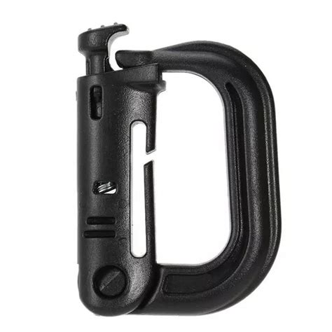 Tactical Safety Lock D Ring Carabiner Grimloc Hook Clip Molle Webbing Buckle For Backpack Molle