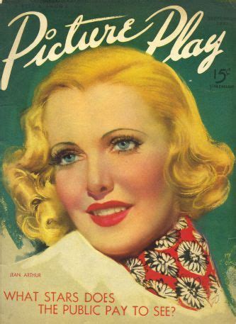 Jean Arthur Picture Play Magazine September 1937 Cover Photo United