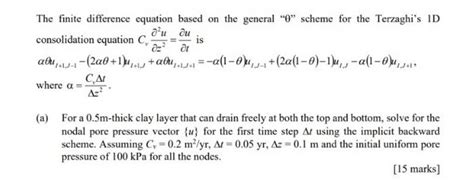 Solved The Finite Difference Equation Based On The General