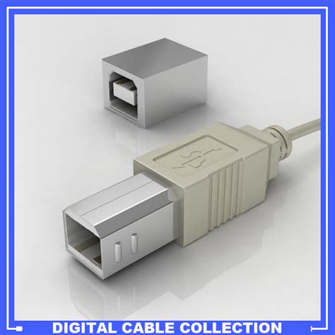 3d Usb Printer Female Connection Model