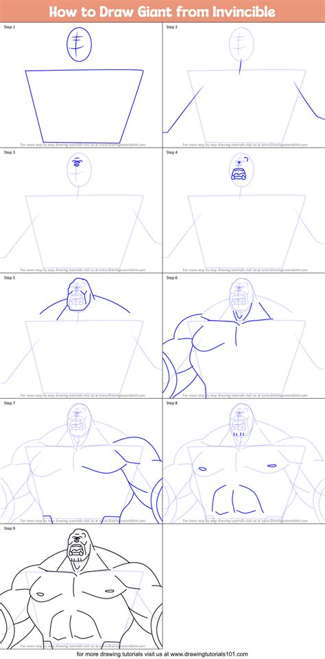How To Draw Giant From Invincible Invincible Step By Step