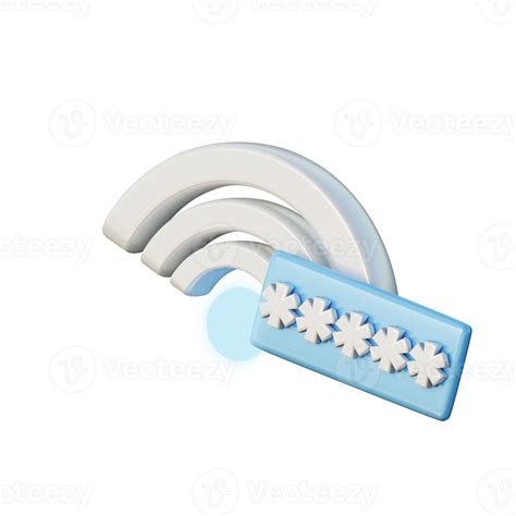 Cute 3d Wifi Password Icon Render Illustration 66652520 Png