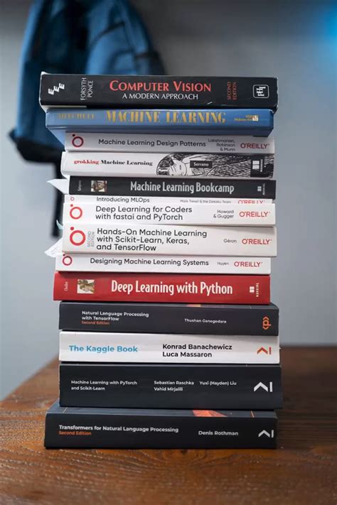A Stack Of Machine Learning Books Machine Learning Book Computer