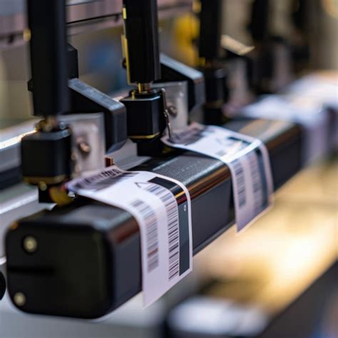 Premium Photo Closeup Of Label Printer In Action Shipping Labels Being Produced Ar 11 Job Id