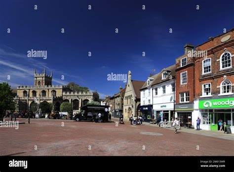 View Of The High Street In Huntingdon Town Centre Cambridgeshire