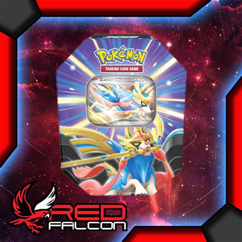 Pokémon Tcg Slashing Legends Tin Zacian Ex Red Falcon Tcg