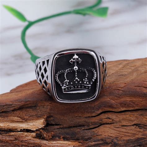 Imperial Crown Ring For Men Classic Stainless Stee Grandado