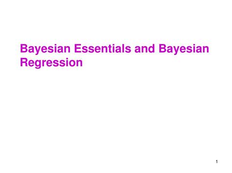 Ppt Bayesian Essentials And Bayesian Regression Powerpoint