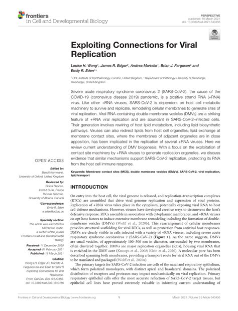 Pdf Exploiting Connections For Viral Replication