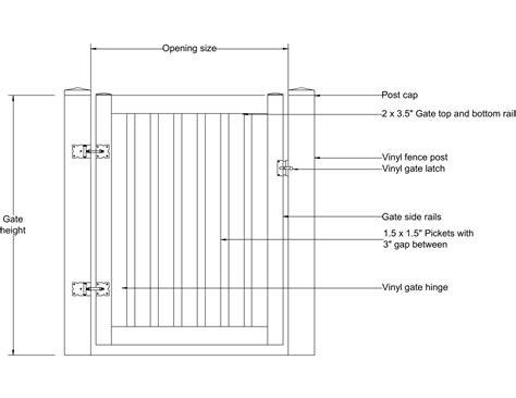 Vinyl Picket Fence Gates Draw A Fence
