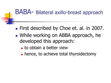 Ppt Endoscopic Thyroidectomy Abba Approach Powerpoint Presentation