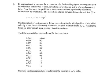 Solved In An Experiment To Measure The Acceleration Of A