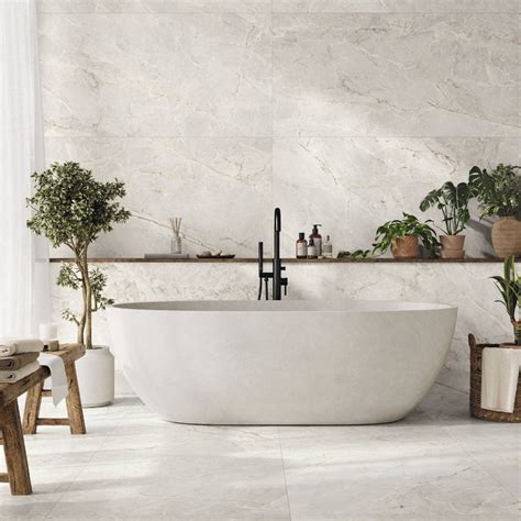 Majestic Pearl Marble Porcelain Tiles 600x1200mm Made In Spain Hyde