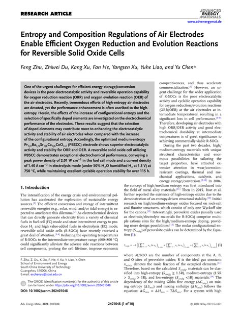 Entropy And Composition Regulations Of Air Electrodes Enable Efficient