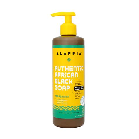 Alaffia Afrc Pmnt 476ml African Black Soap With Peppermint