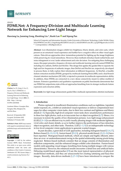 Pdf Fdmlnet A Frequency Division And Multiscale Learning Network For