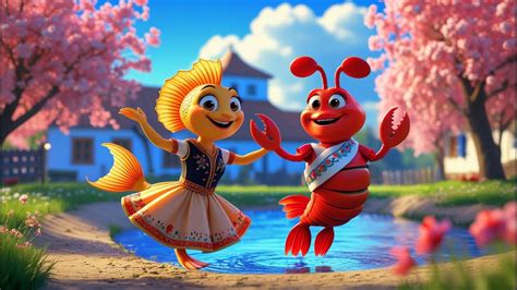 ТАНЦЮВАЛА РИБА З РАКОМ Повна версія веселої української пісеньки 🦞🐟