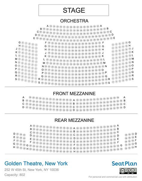 Golden Theatre New York Seating Chart Educational Chart Resources