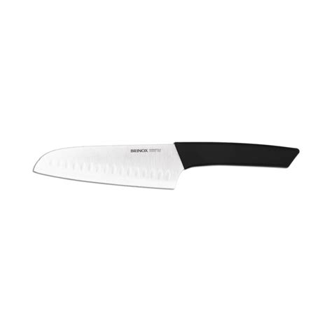 Faca P Fatiar E Picar Santoku 7 Polegadas Aço Inoxidável E Polipropileno Cor Preto Linha