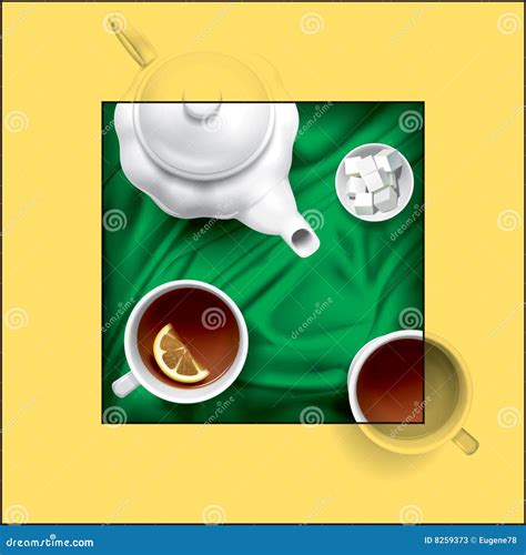 Tea Composition Stock Vector Illustration Of Health Herbs 8259373