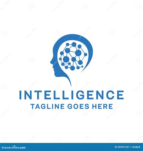 Intelligence Technology Logo Design Vector Emblem Stock Vector