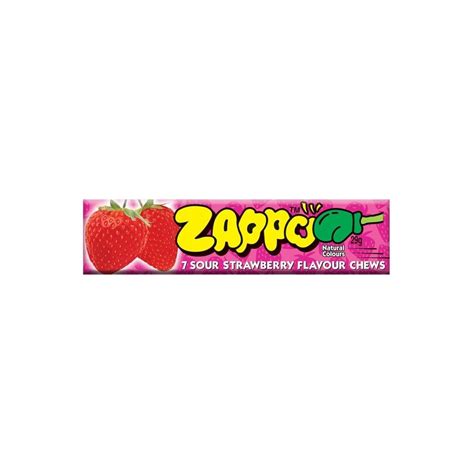 Zappo Sour Strawberry Chews 29g 30ct Australia Candynowca
