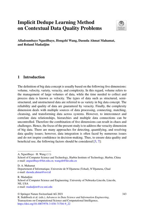 Pdf Implicit Dedupe Learning Method On Contextual Data Quality Problems