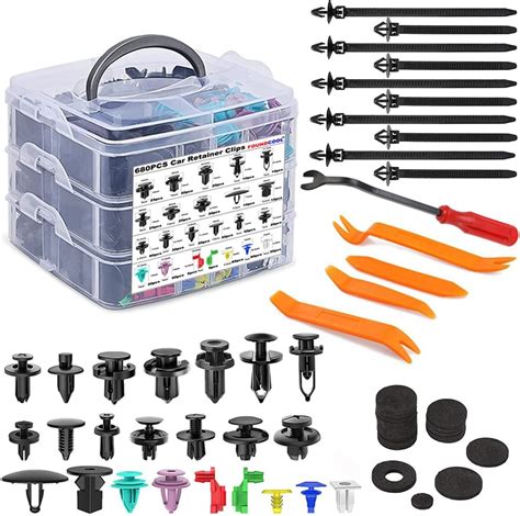 Foundcool 725pcs 23 Types Universal Car Retainer Clips Door Trim Panel