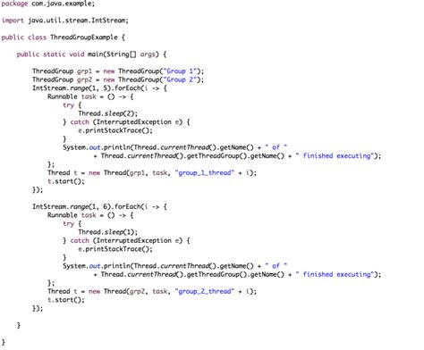 Threadgroup In Java Javagyansite