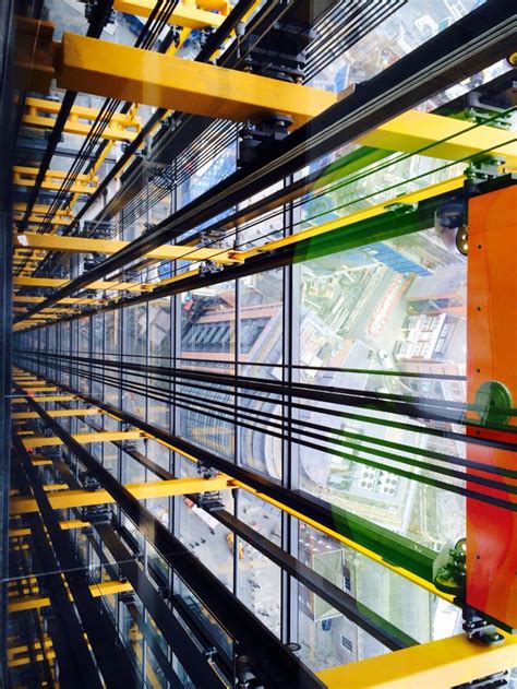 Leadenhall Building Lift Shaft With Classic Rogers Colours