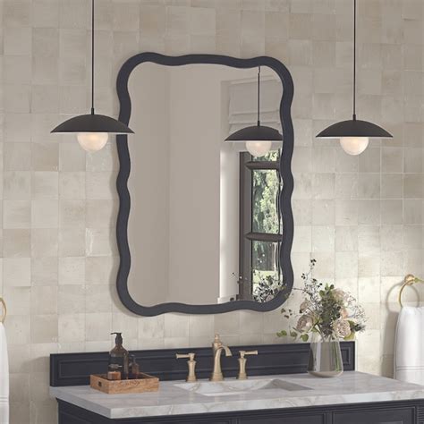 James Martin Vanities Rowyn 28 In X 38 In Rectangle Bathroom Vanity Mirror Carbon Oak 246 M28