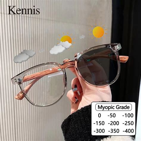 Eyeglasses With Graded Lens Myopia Photochromic For Women Men