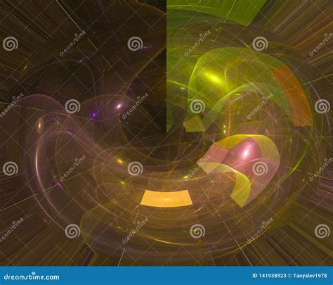 Abstract Digital Fractal Soft Flow Vibrant Future Shape Backdrop