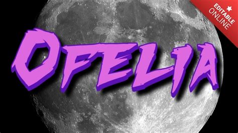 Ofelia Efeito Do Ao Luar Gerador De Efeitos De Texto