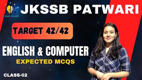english and computer ii patwari exam ii target 42 42 class 2 ii jkssb