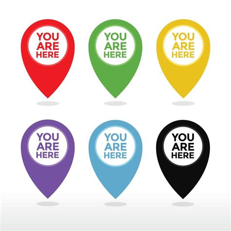 You Are Here Map Pointer Icon 4215270 Vector Art At Vecteezy