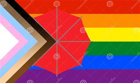 Top View Of Flag Of Sex Worker Inclusive Progress Pride No Flagpole
