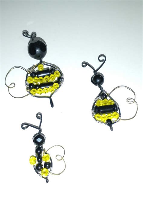 Beaded Bee Earrings