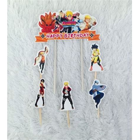 Jual Cake Topper Topper Banner Topper Boruto Hiasan Kue Boruto Shopee