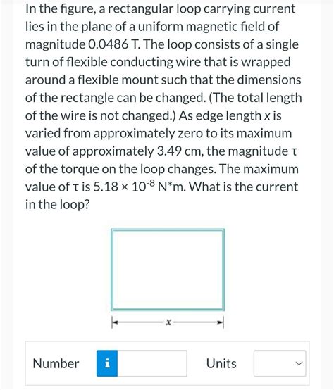 Solved In The Figure A Rectangular Loop Carrying Current