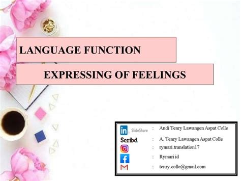 Language Function Expressing Of Feelings Ppt