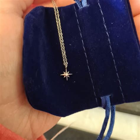Extra Tiny North Star Pendant Necklace In Sterling Silver Silver Or Gold Or Rose Gold