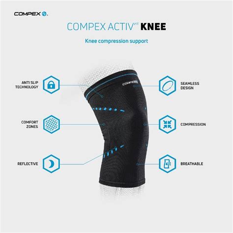 Compex Activ Compression Knee Support Health And Care